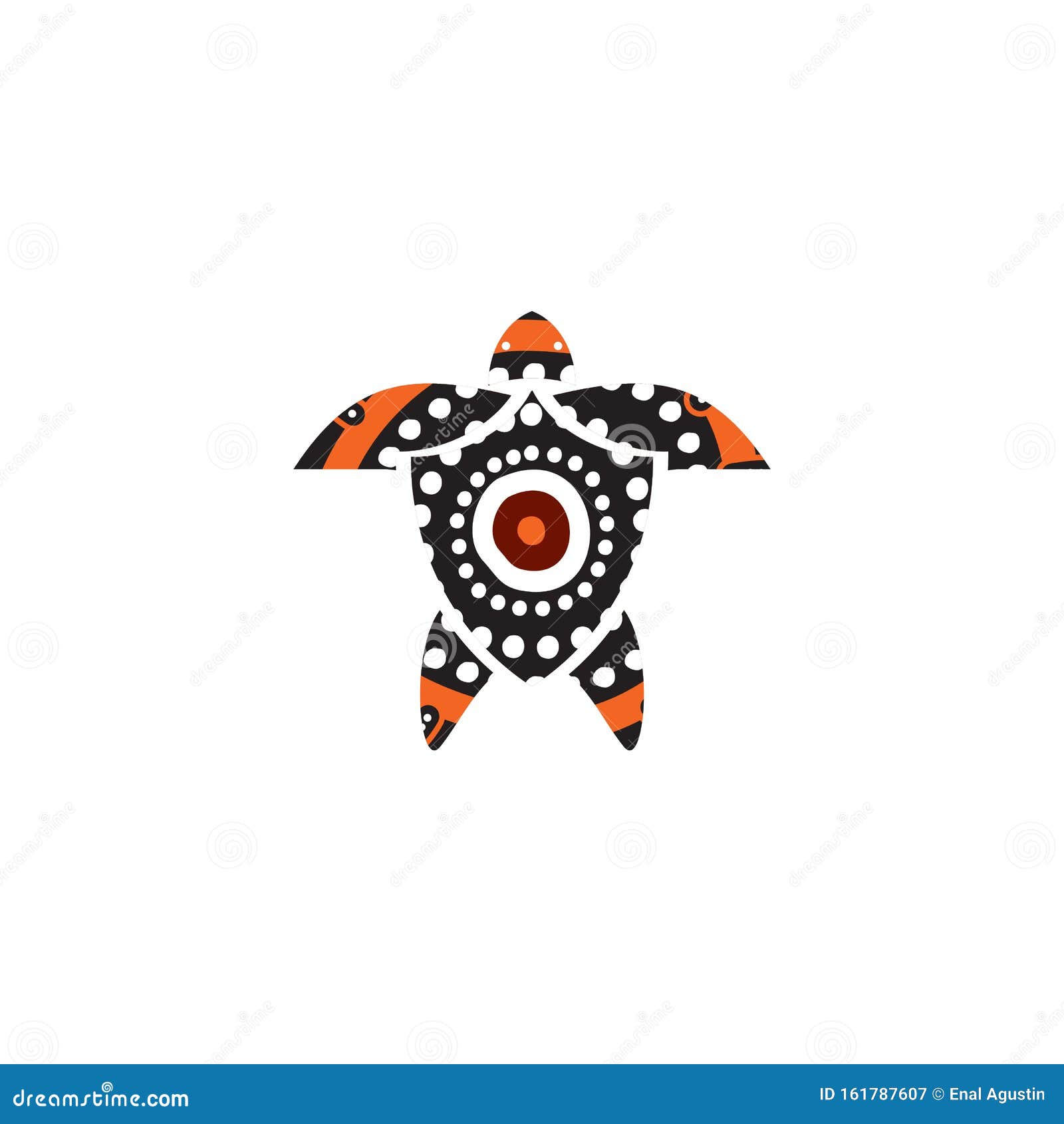 Turtle Icon Logo Design with Aboriginal Style Vector Stock Vector ...