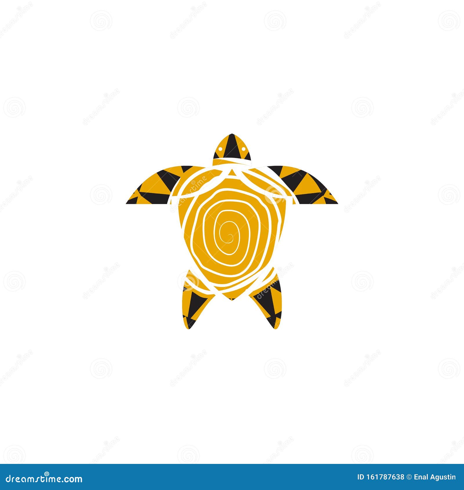 Turtle Icon Logo Design with Aboriginal Style Vector Stock Vector ...