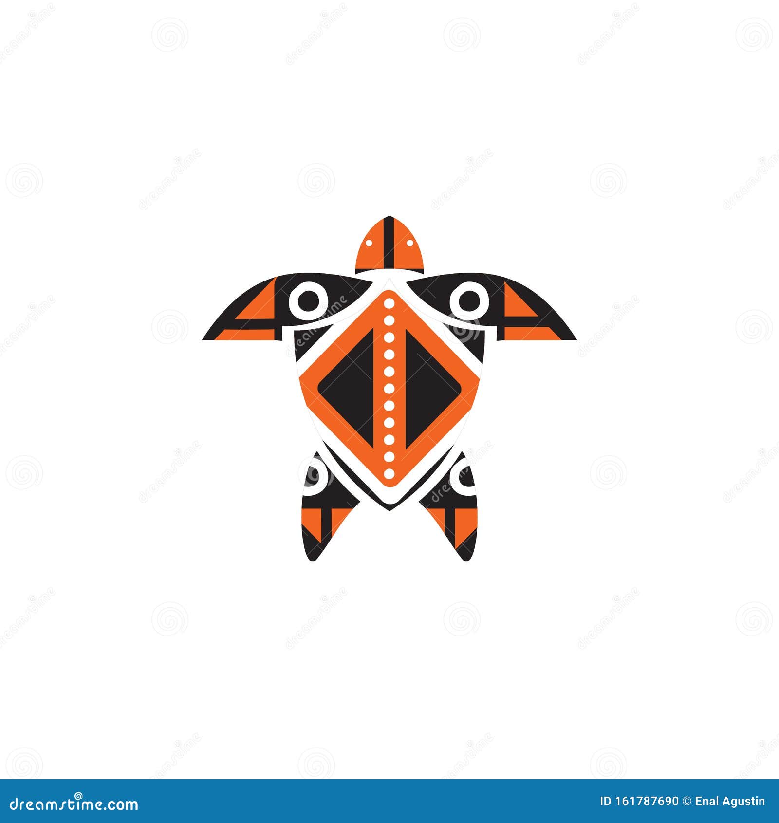 Turtle Icon Logo Design with Aboriginal Style Vector Stock Vector ...