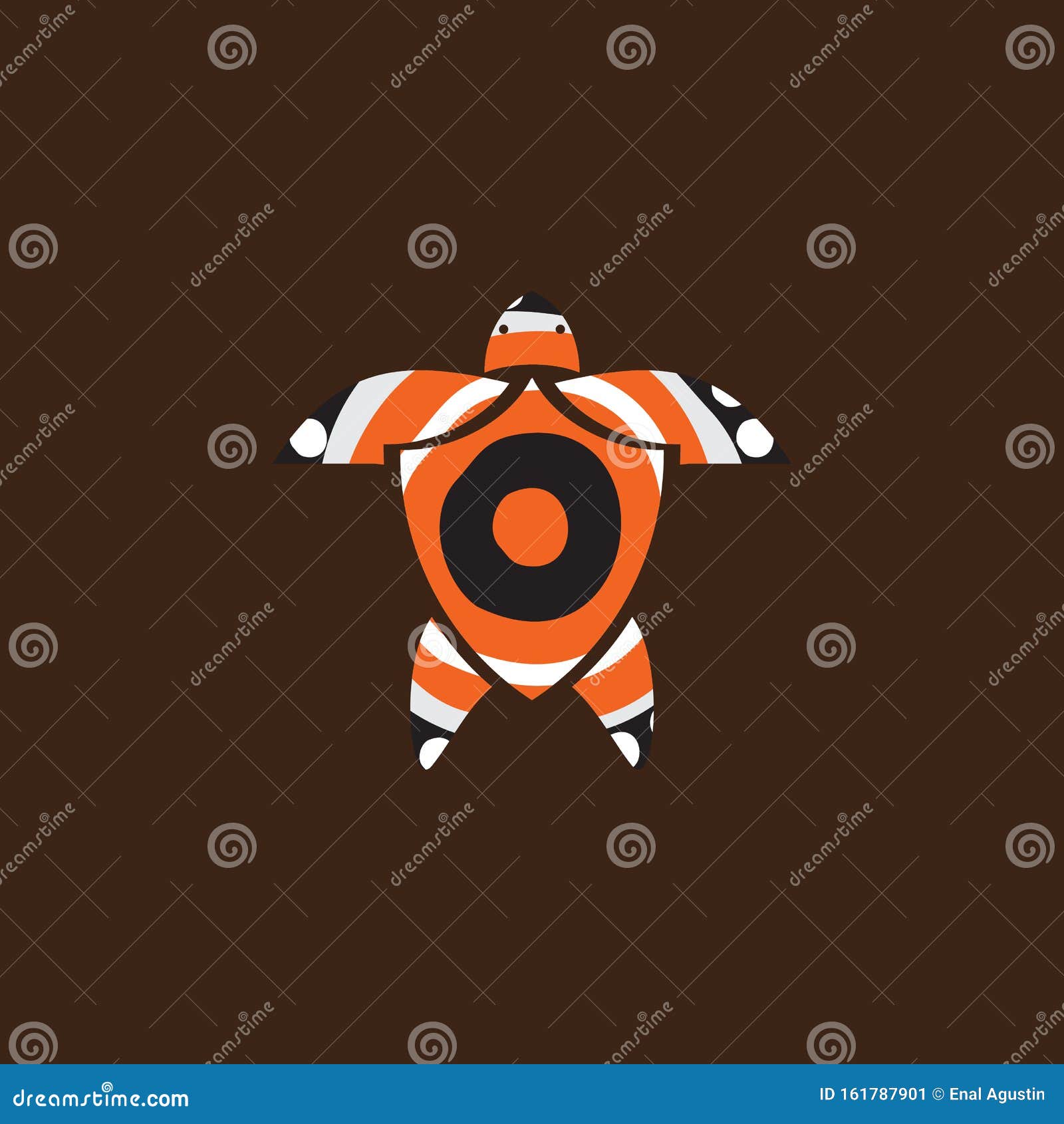 Turtle Icon Logo Design with Aboriginal Style Vector Stock Vector ...