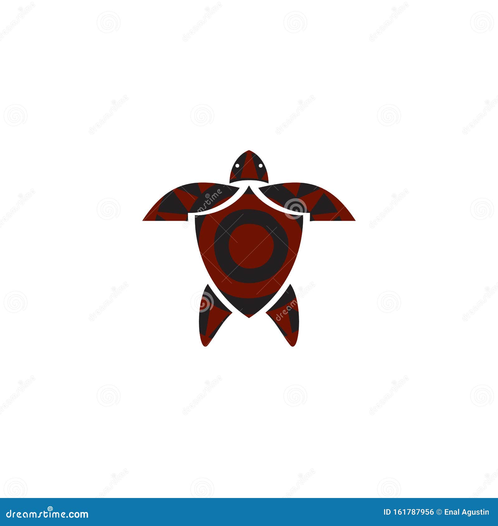 Turtle Icon Logo Design with Aboriginal Style Vector Stock Vector ...