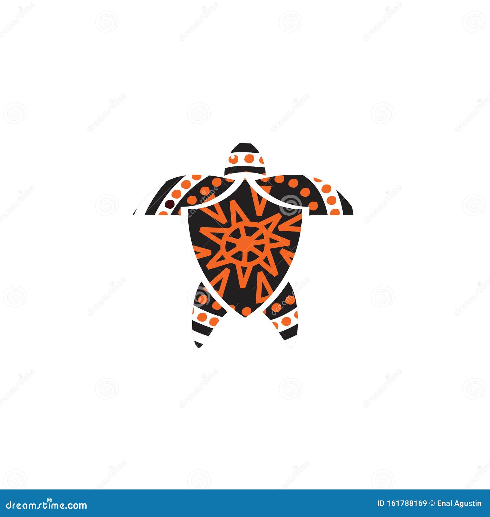 Turtle Icon Logo Design with Aboriginal Style Vector Stock Vector ...