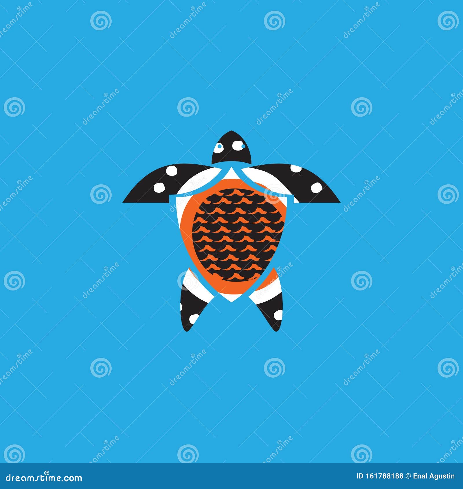 Turtle Icon Logo Design with Aboriginal Style Vector Stock Vector ...