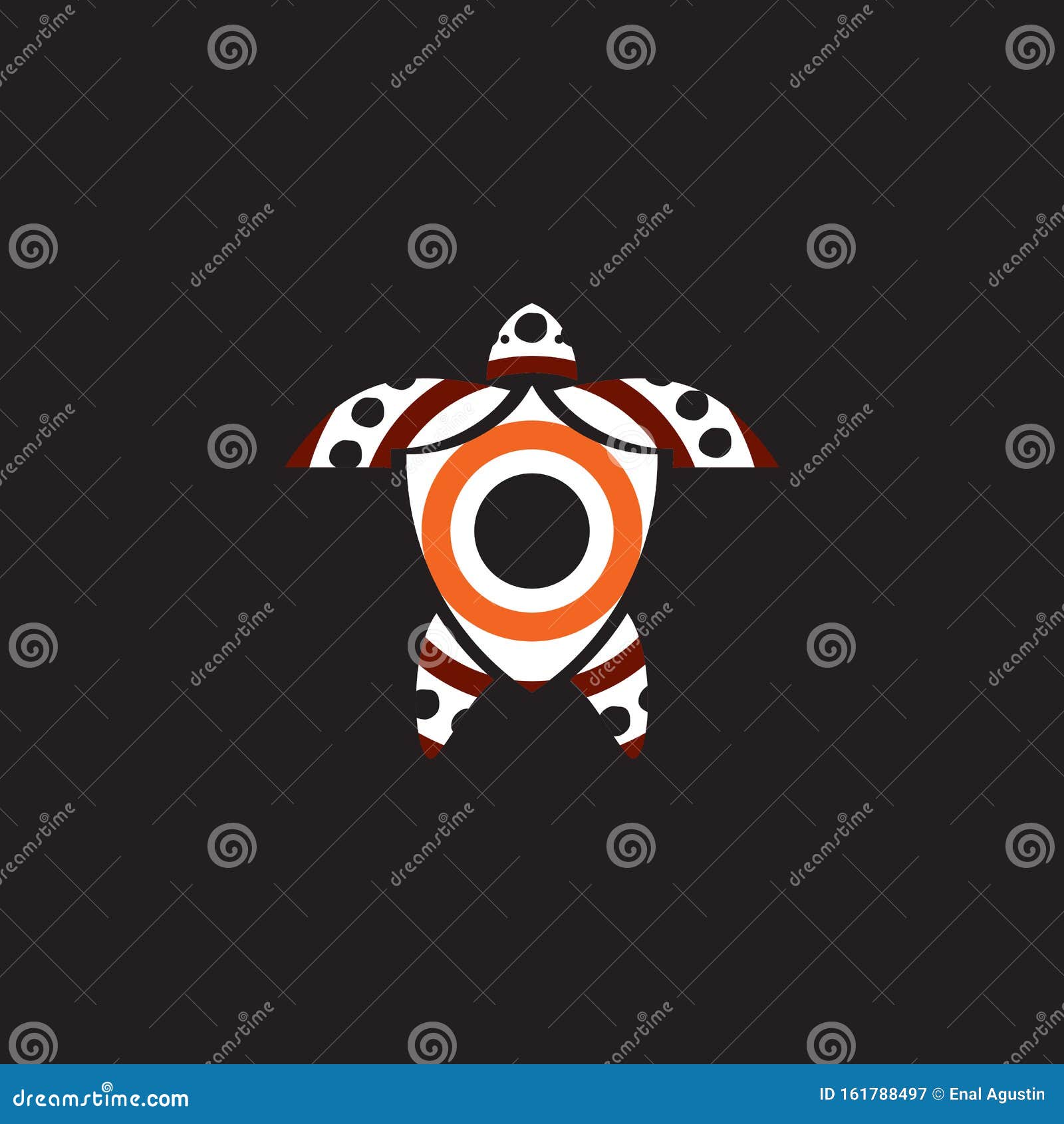 Turtle Icon Logo Design with Aboriginal Style Vector Stock Vector ...