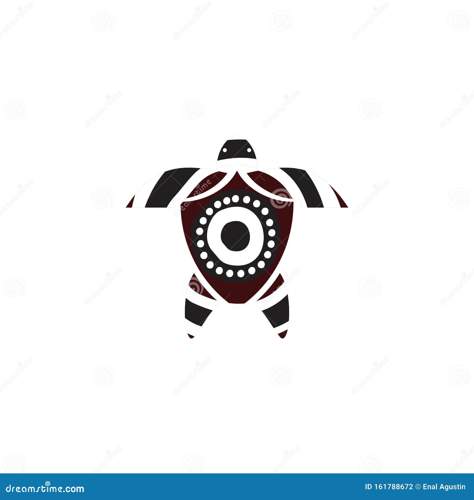 Turtle Icon Logo Design with Aboriginal Style Vector Stock Vector ...