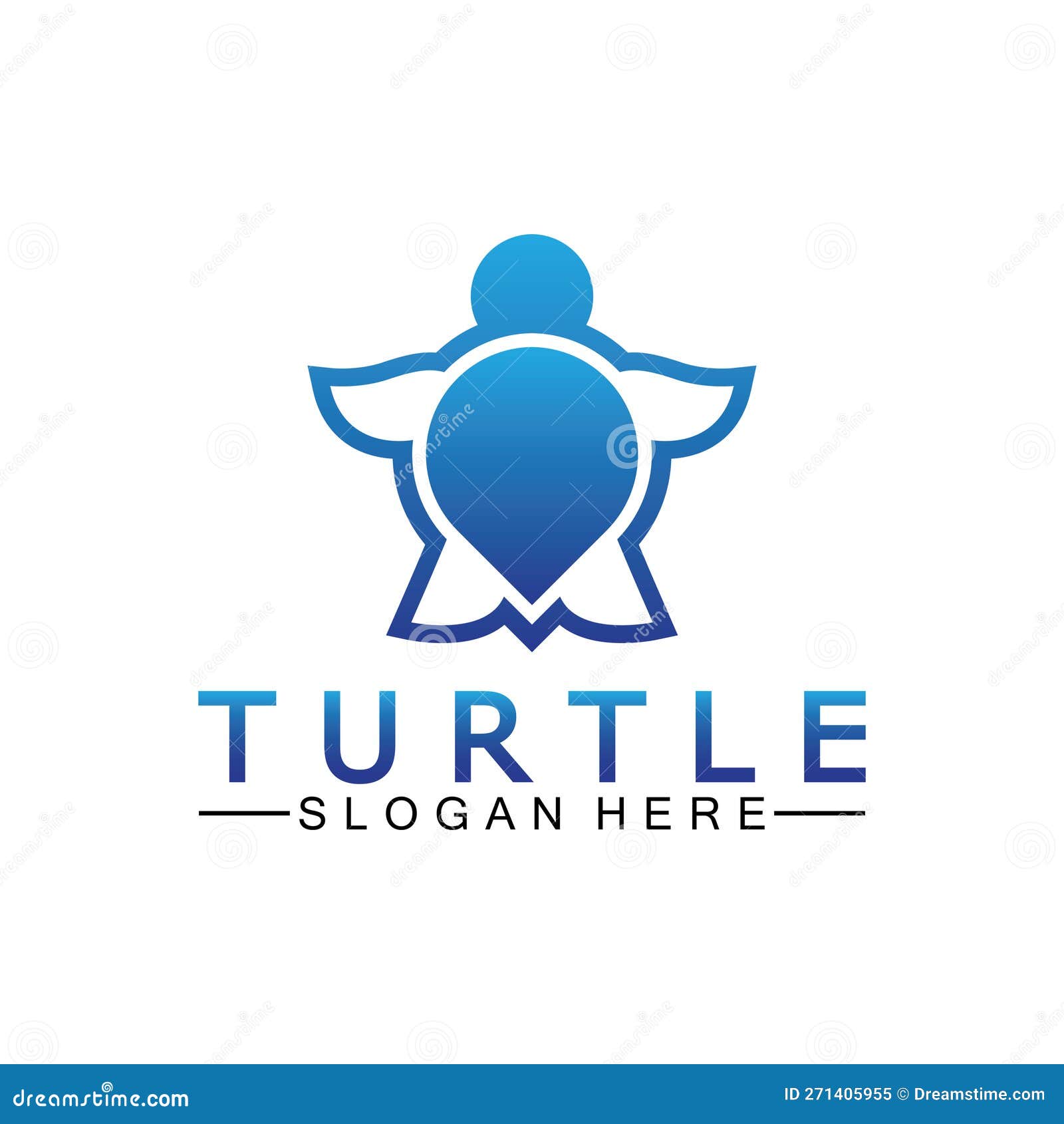 Turtle Icon, Sea Turtle Vector Illustration, Logo for Buttons, Websites ...