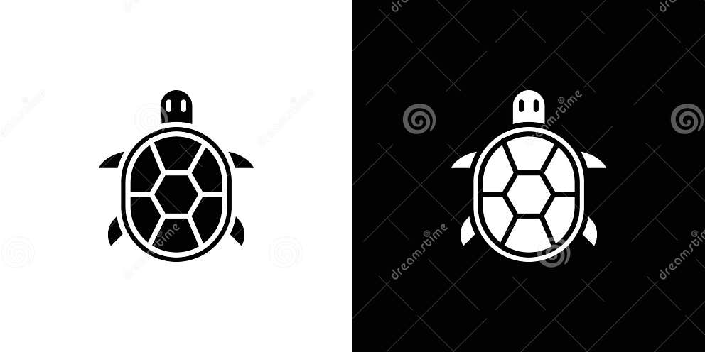 Turtle Icon Set Vector Illustration Stock Illustration - Illustration ...