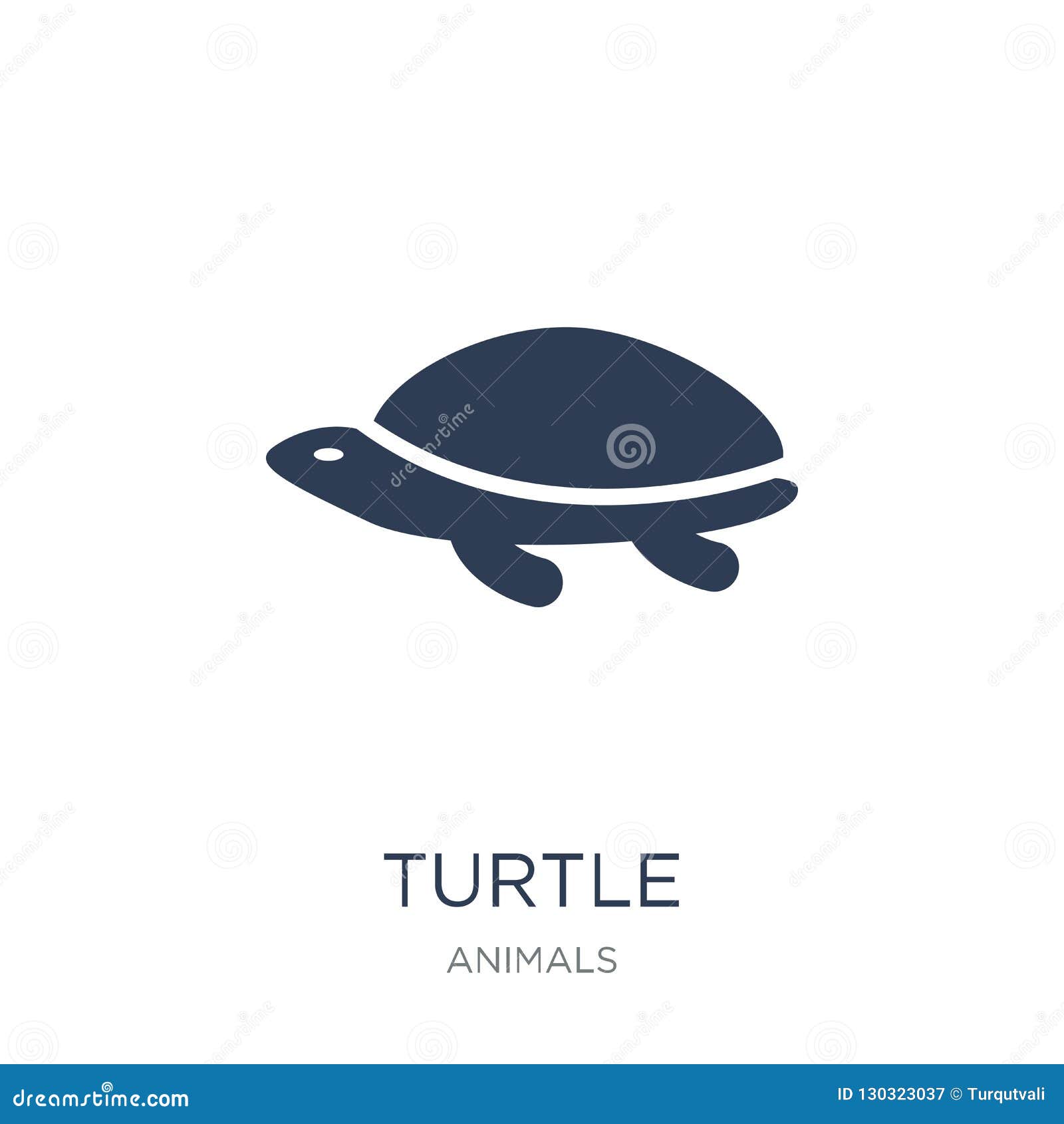 Turtle Icon. Trendy Flat Vector Turtle Icon on White Background Stock ...