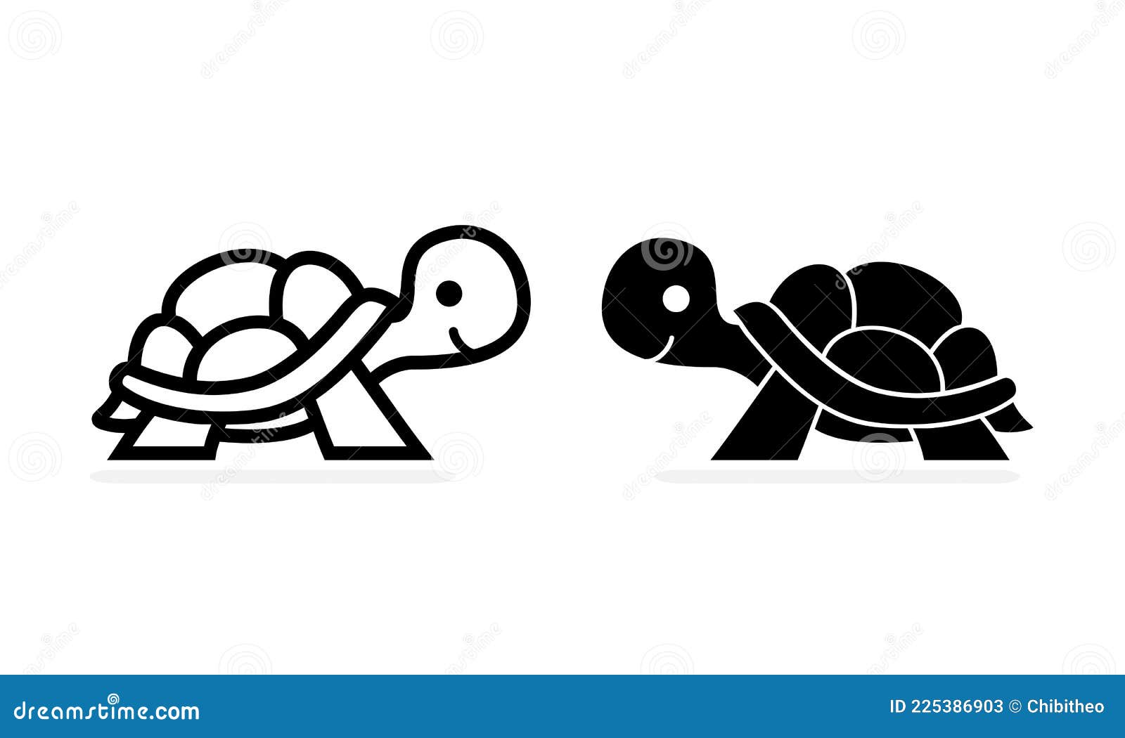 Turtle Icon on a White Background. Vector Illustration Stock Vector ...