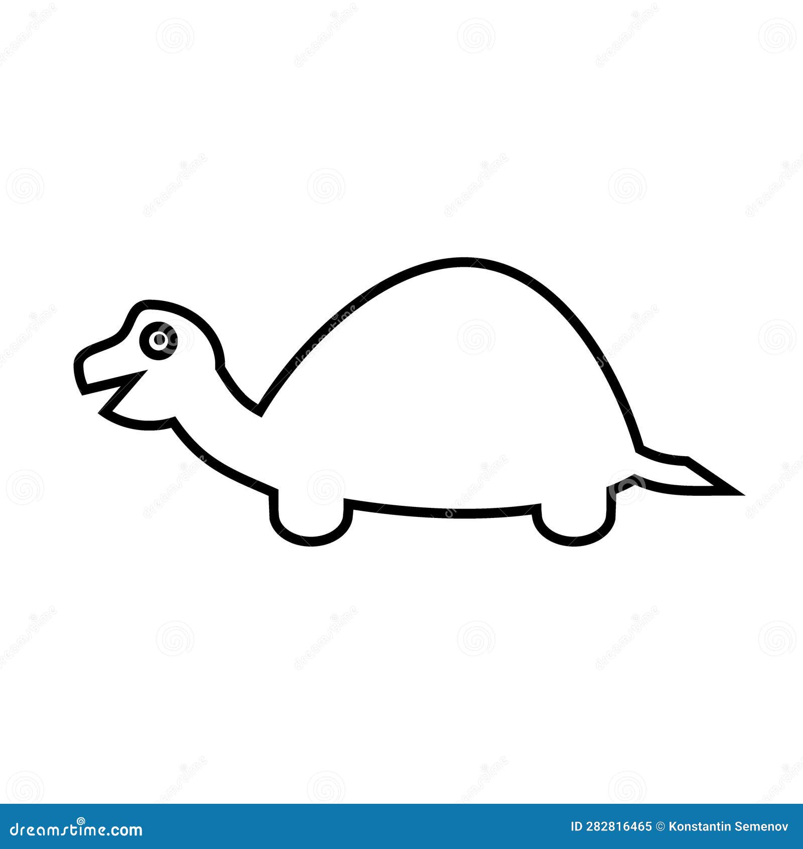 Turtle icon on white stock vector. Illustration of icon - 282816465