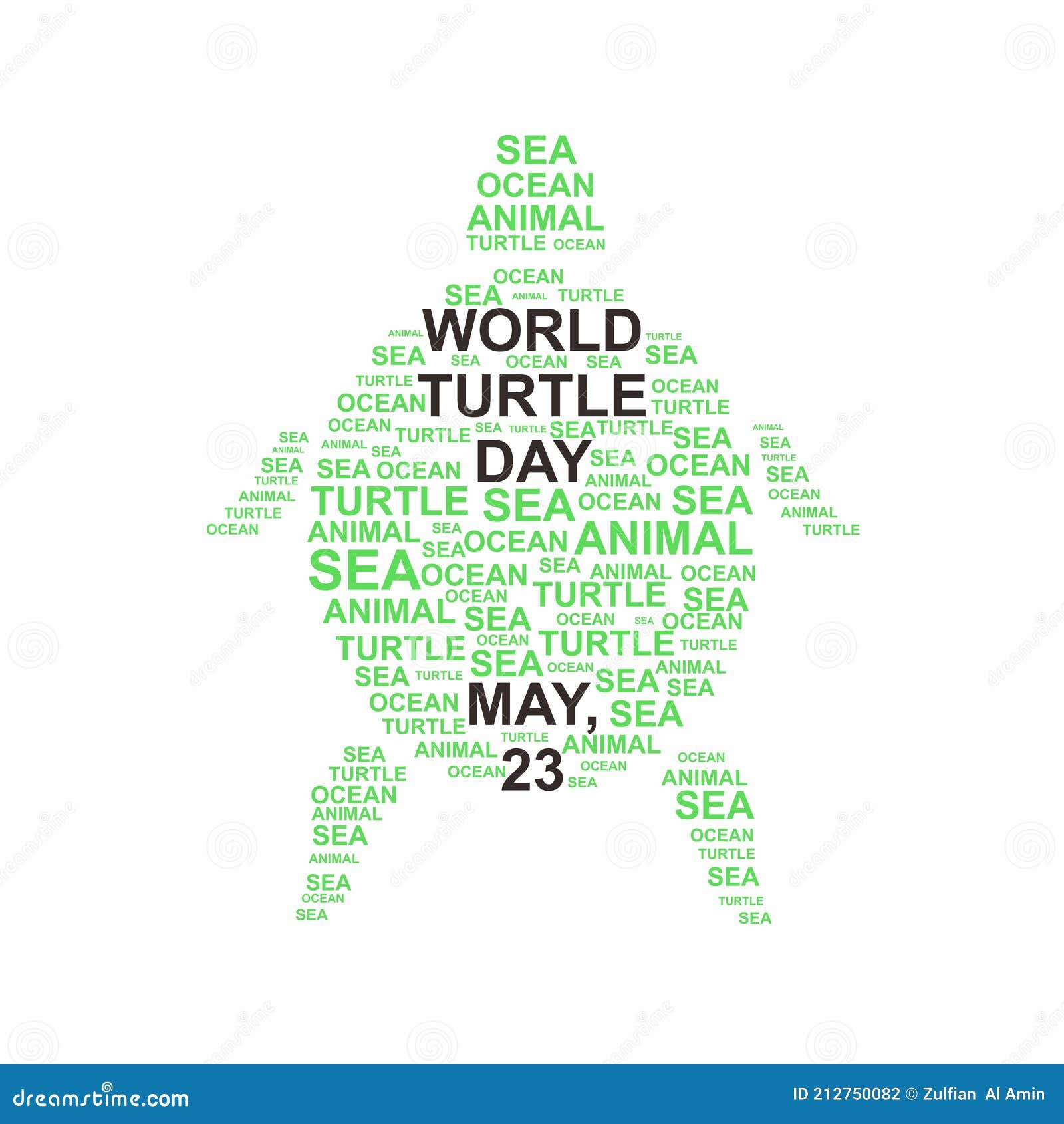 Turtle Illustration with Typography Style. Stock Vector - Illustration ...