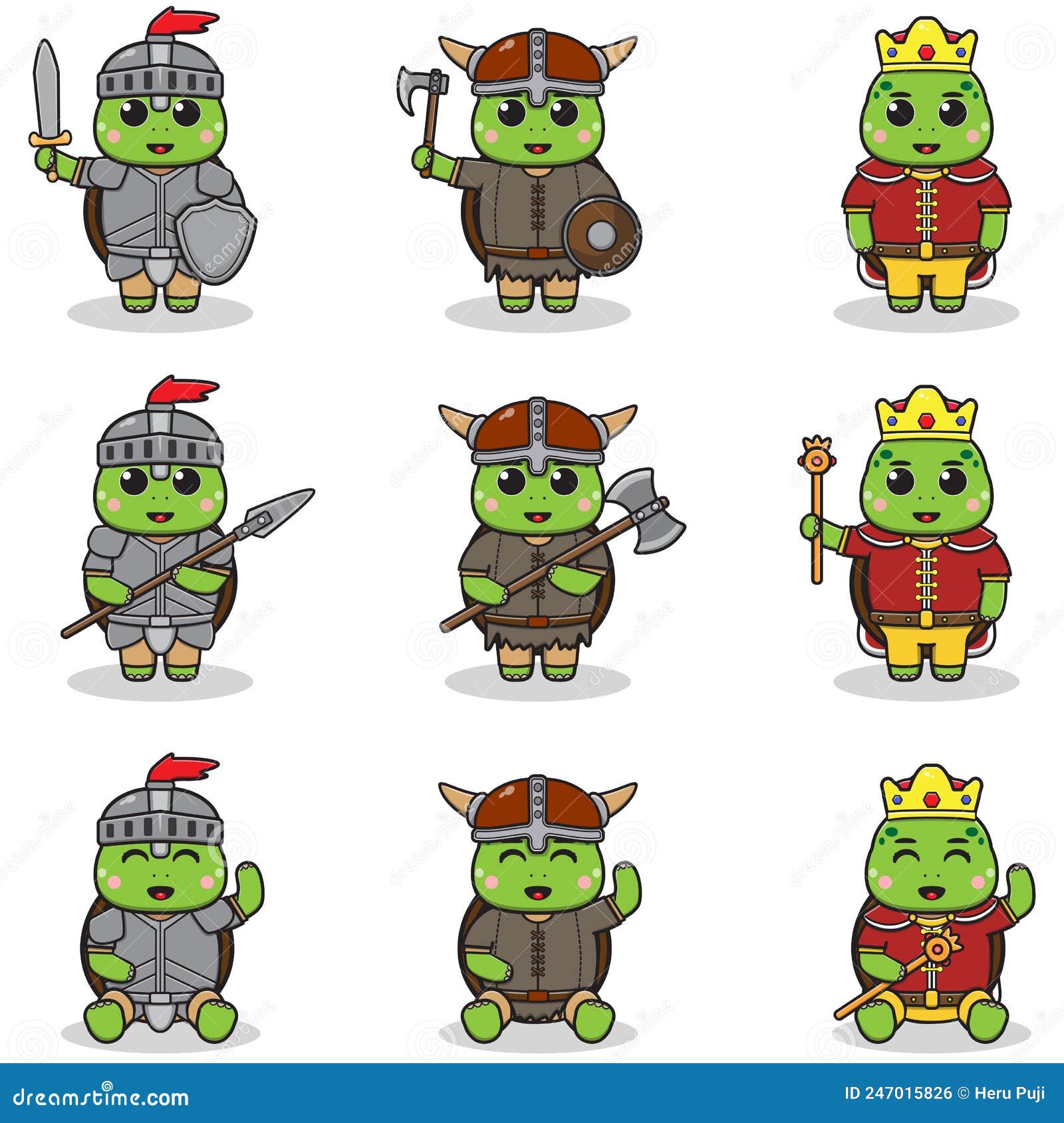 Turtle Characters In Different Poses. Turtles Drinks Cocktail, Eating ...