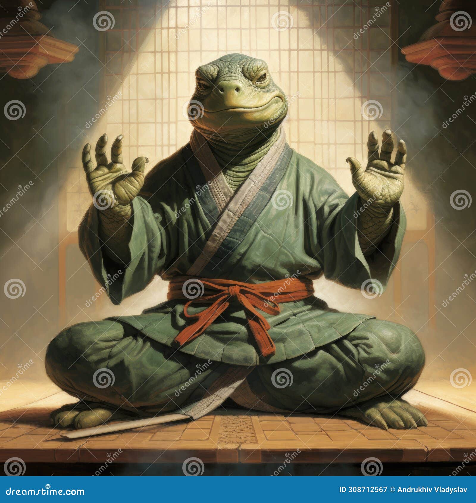 A Sea Turtle In A Pose Swimming On A White Background. Sea Turtle ...