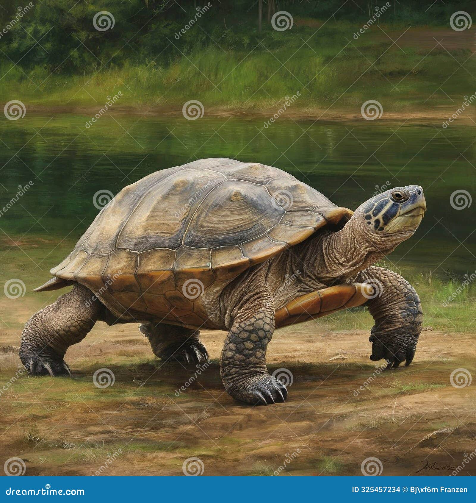 Turtle on the Land stock photo. Image of pets, evolutionary - 325457234