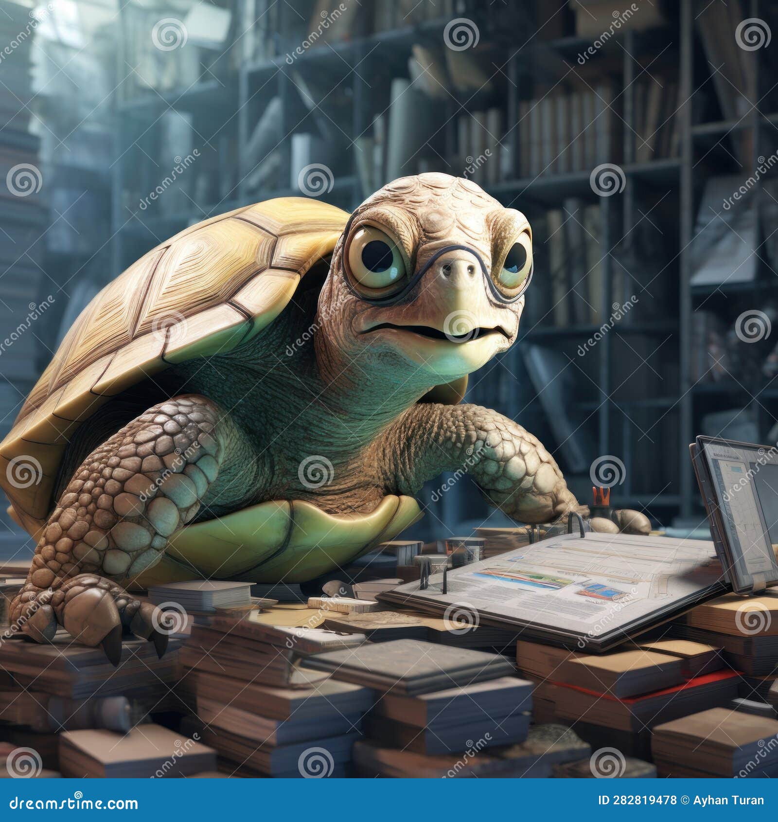Turtle Learning Technology , Business Metaphors Concept Stock ...
