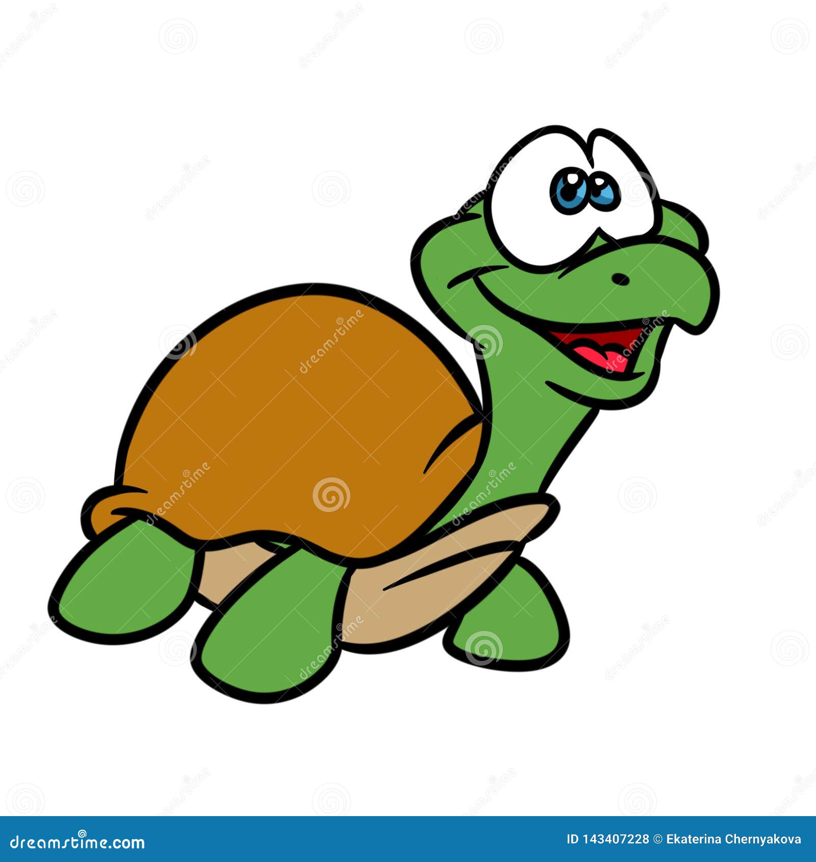 Turtle Little Animal Cartoon Illustration Stock Illustration ...