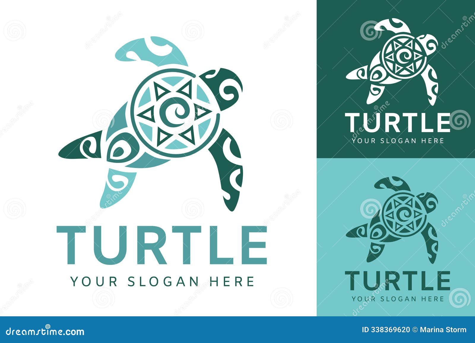 Turtle Logo Graphic Design Concept. Editable Sea Turtle Element, Stock ...
