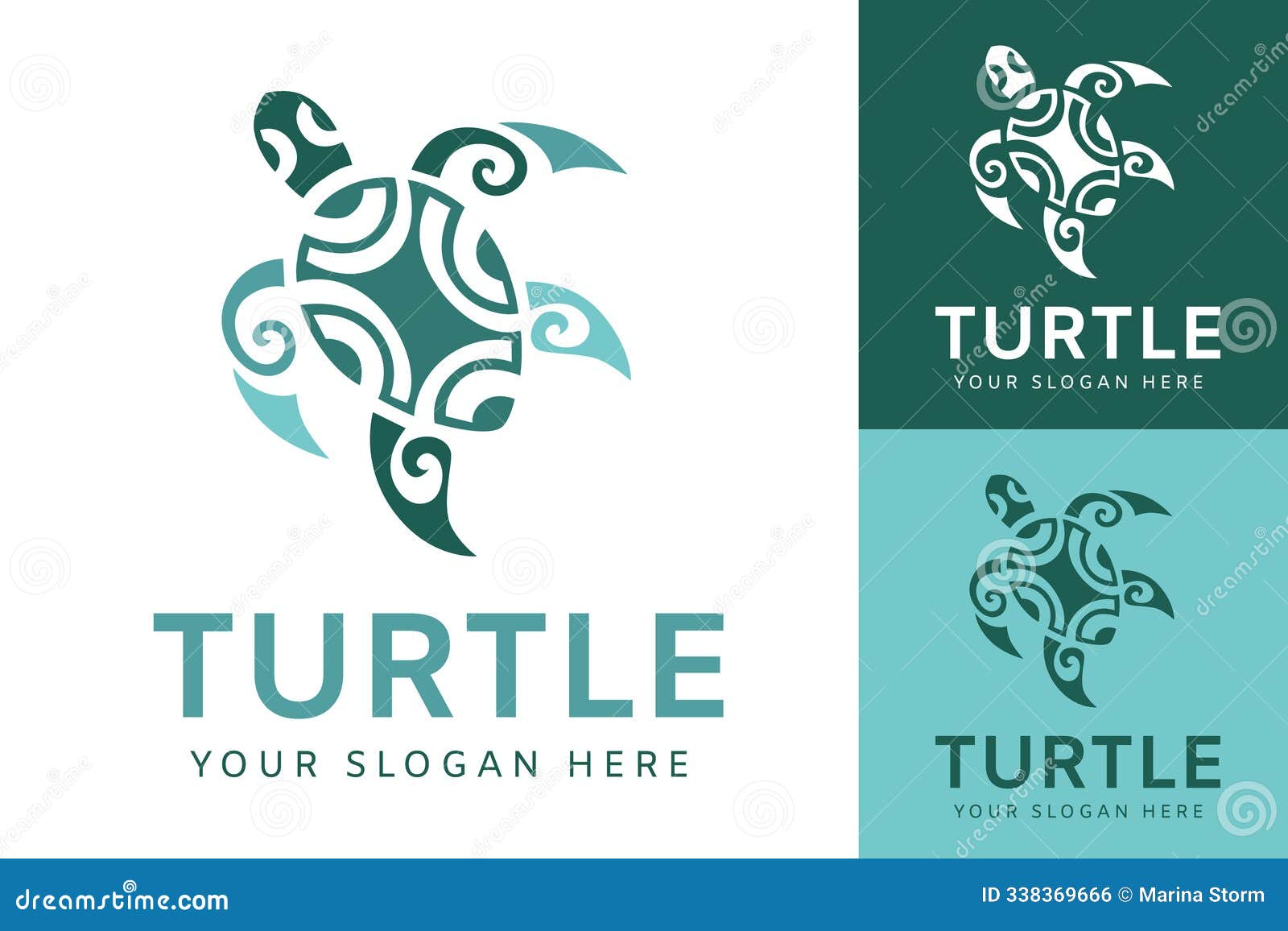 Turtle Logo Graphic Design Concept. Editable Sea Turtle Element, Stock ...