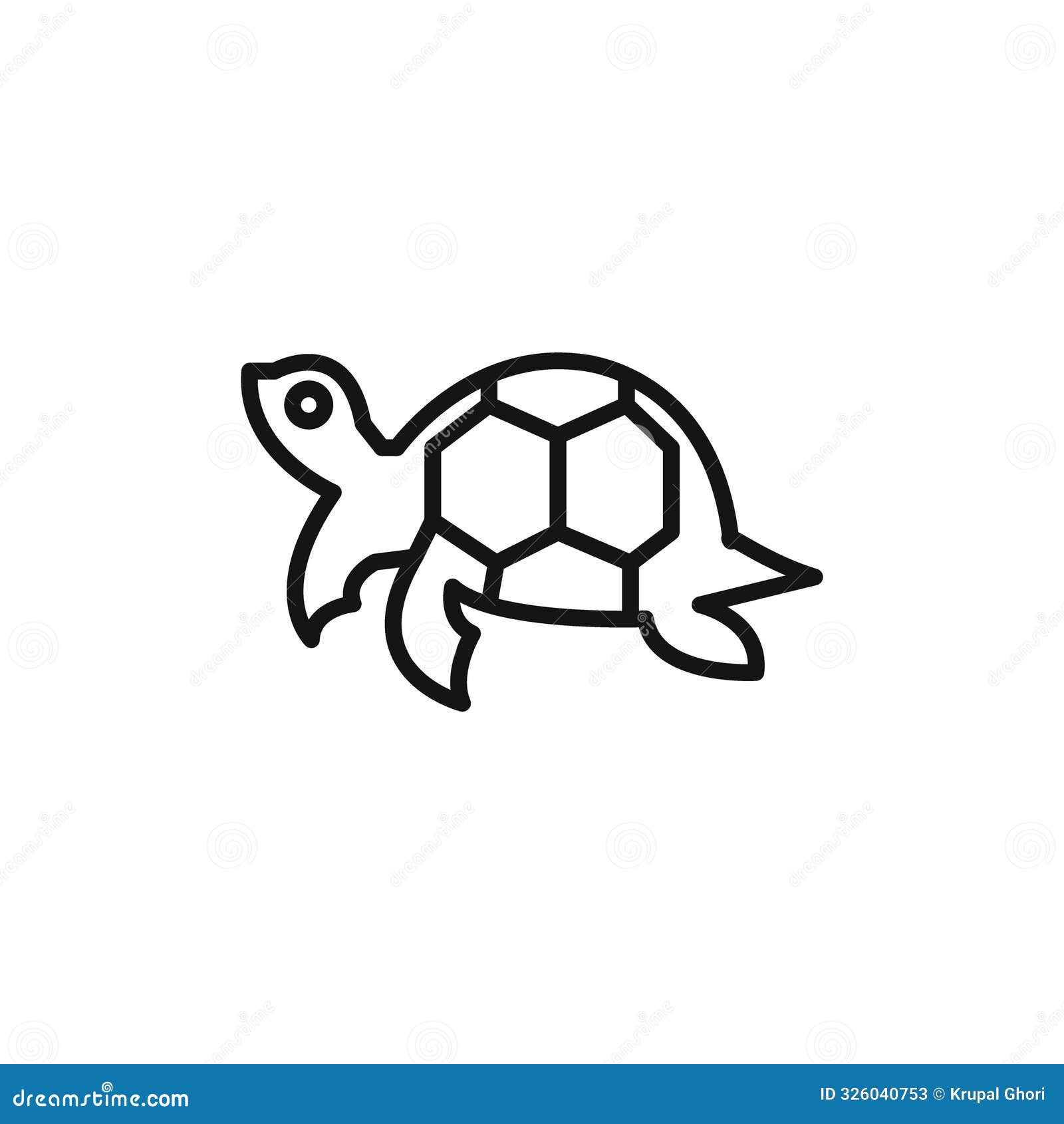Turtle Logo Sign Vector Outline Stock Vector - Illustration of wild ...