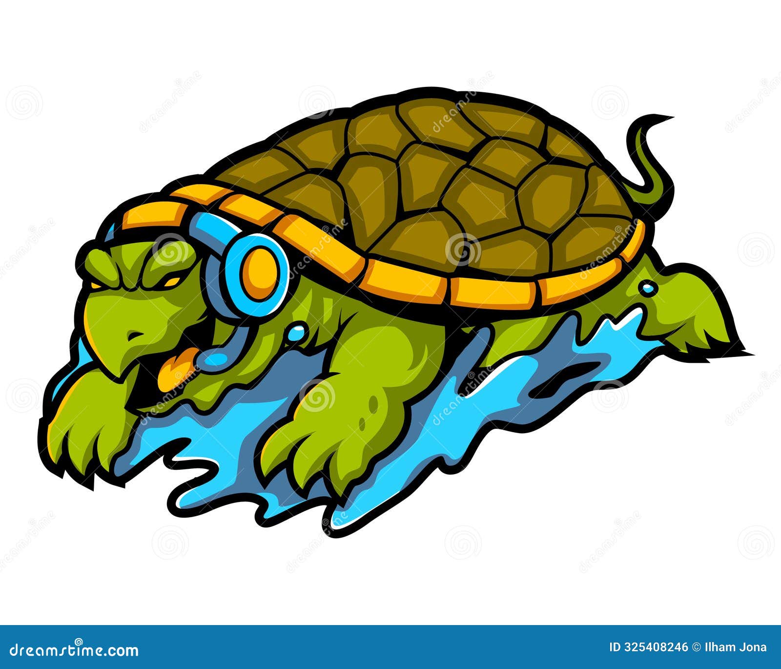 Turtle Logo Template Esport Gaming Stock Illustration - Illustration of ...