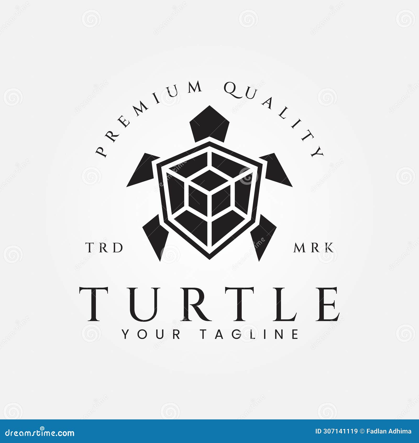Turtle Logo Vector Design with Shield Shaped Shell Stock Vector ...