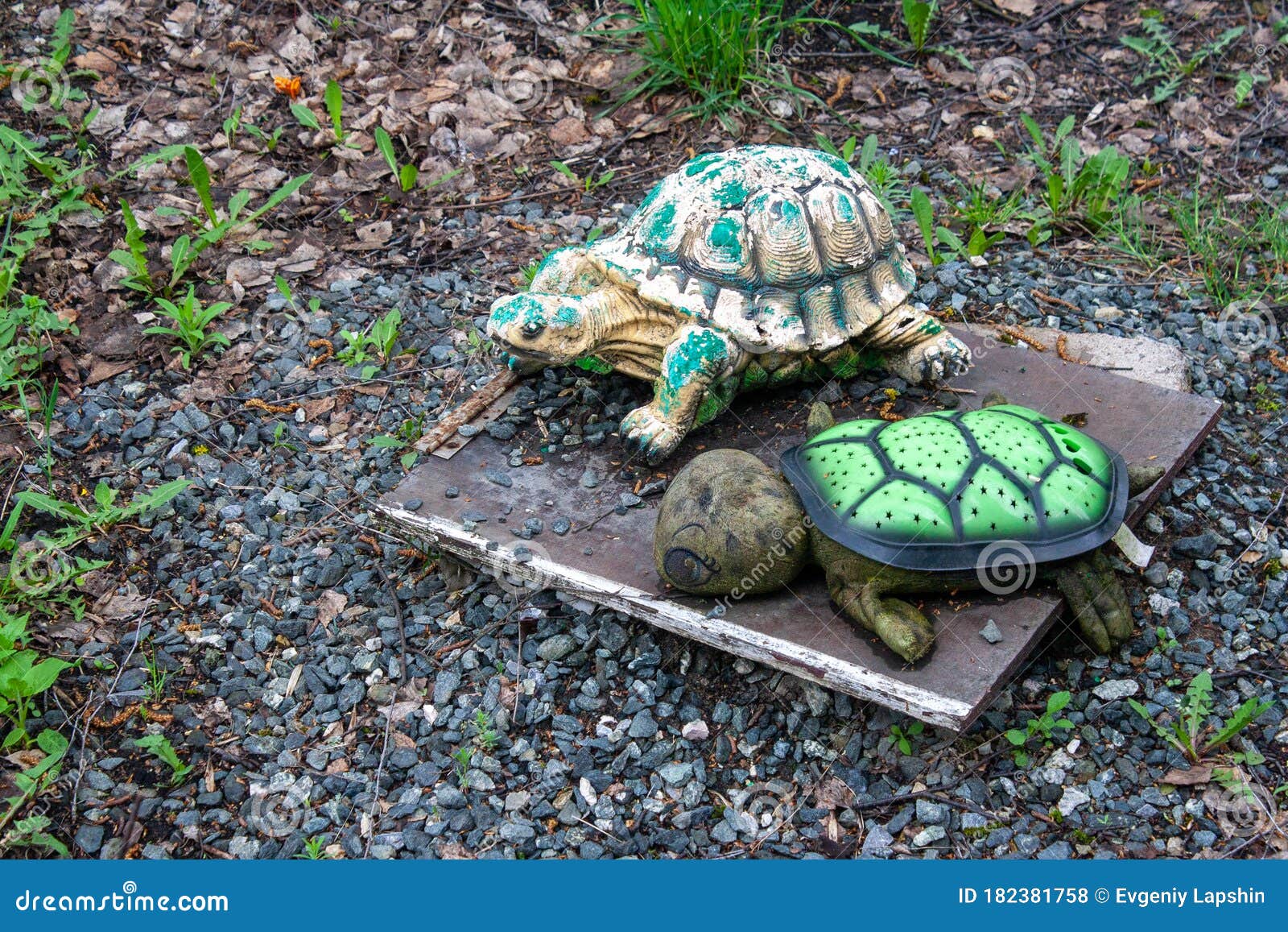 A Turtle Made of Concrete and Painted. Stock Photo - Image of flowing ...