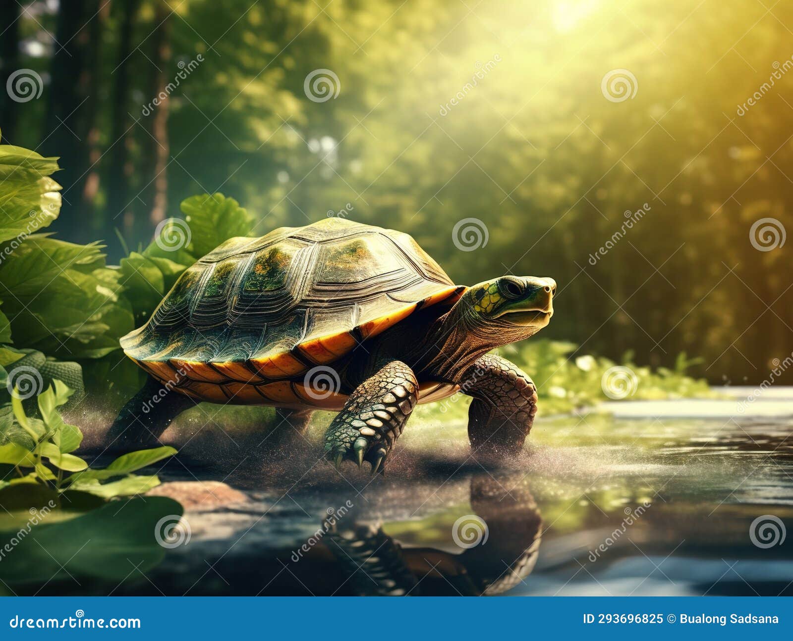 Turtle stock illustration. Illustration of green, imagine - 293696825