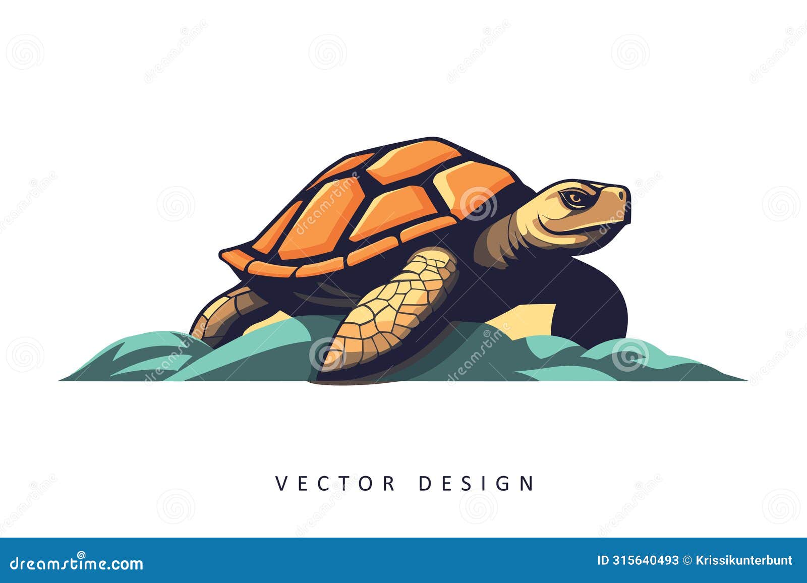 Turtle Minimalist Simple Vector Design AI Generated Stock Image ...
