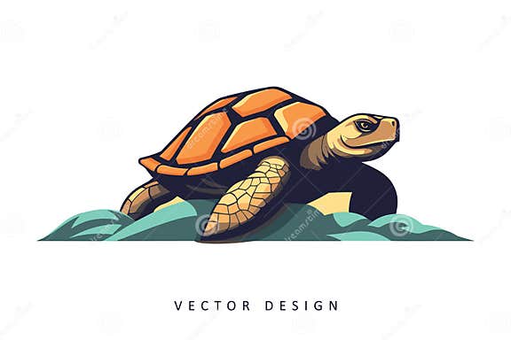 Turtle Minimalist Simple Vector Design AI Generated Stock Image ...
