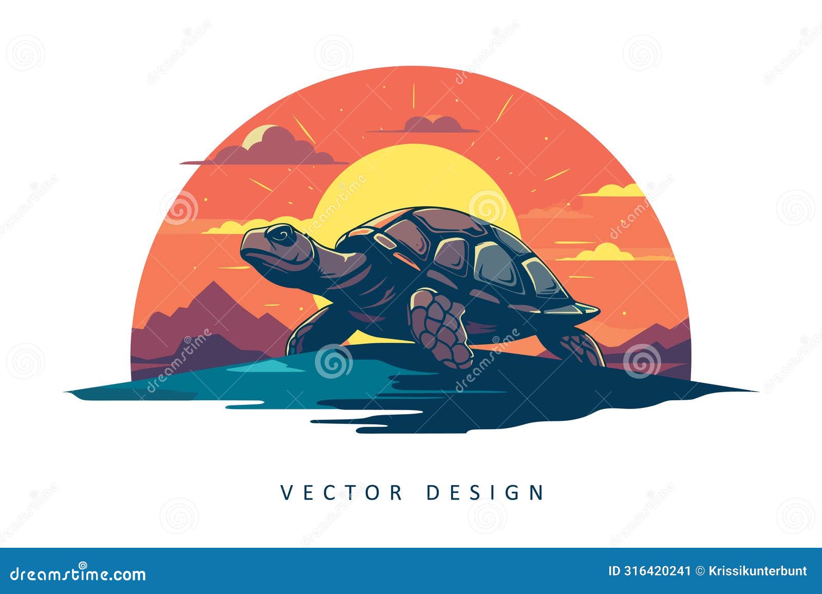 Turtle Minimalist Simple Vector Design AI Generated Stock Vector ...