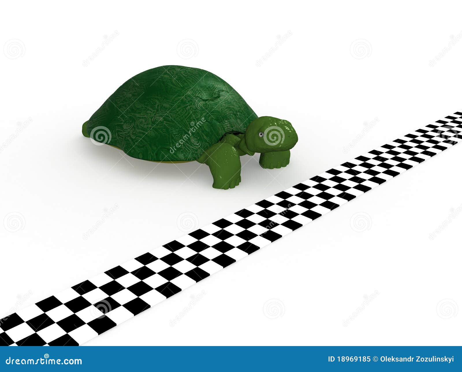 Turtle Near the Finish Line â„–1 Stock Illustration - Illustration of ...