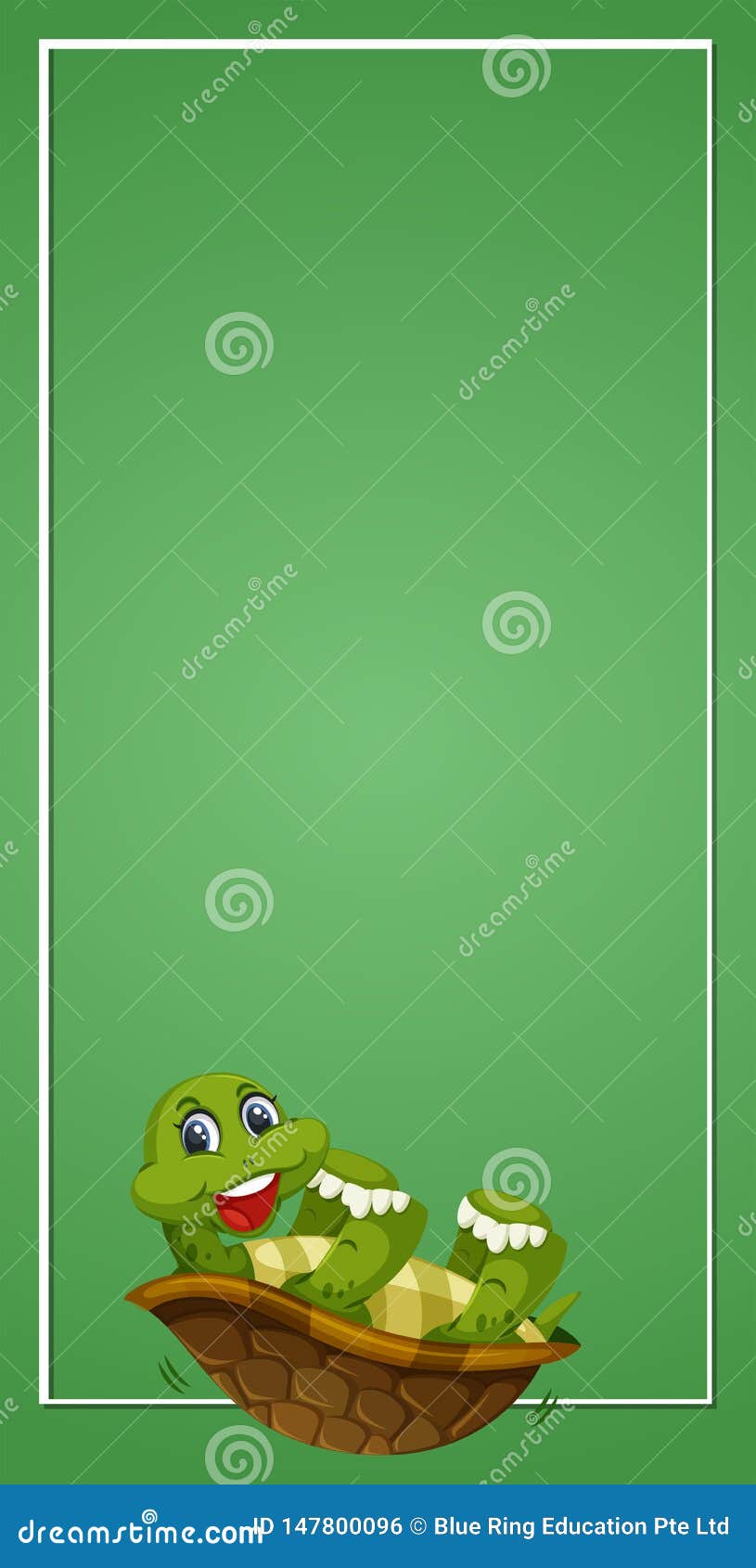 A turtle on note template stock vector. Illustration of clipart - 147800096