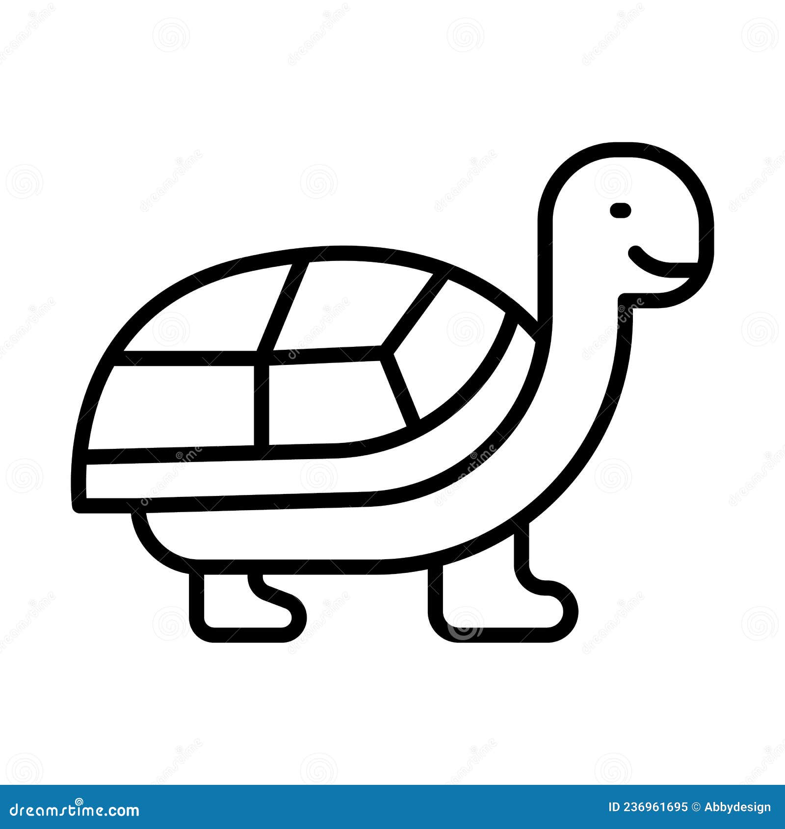 Turtle Outline Icon Animal Vector Stock Vector - Illustration of vector ...
