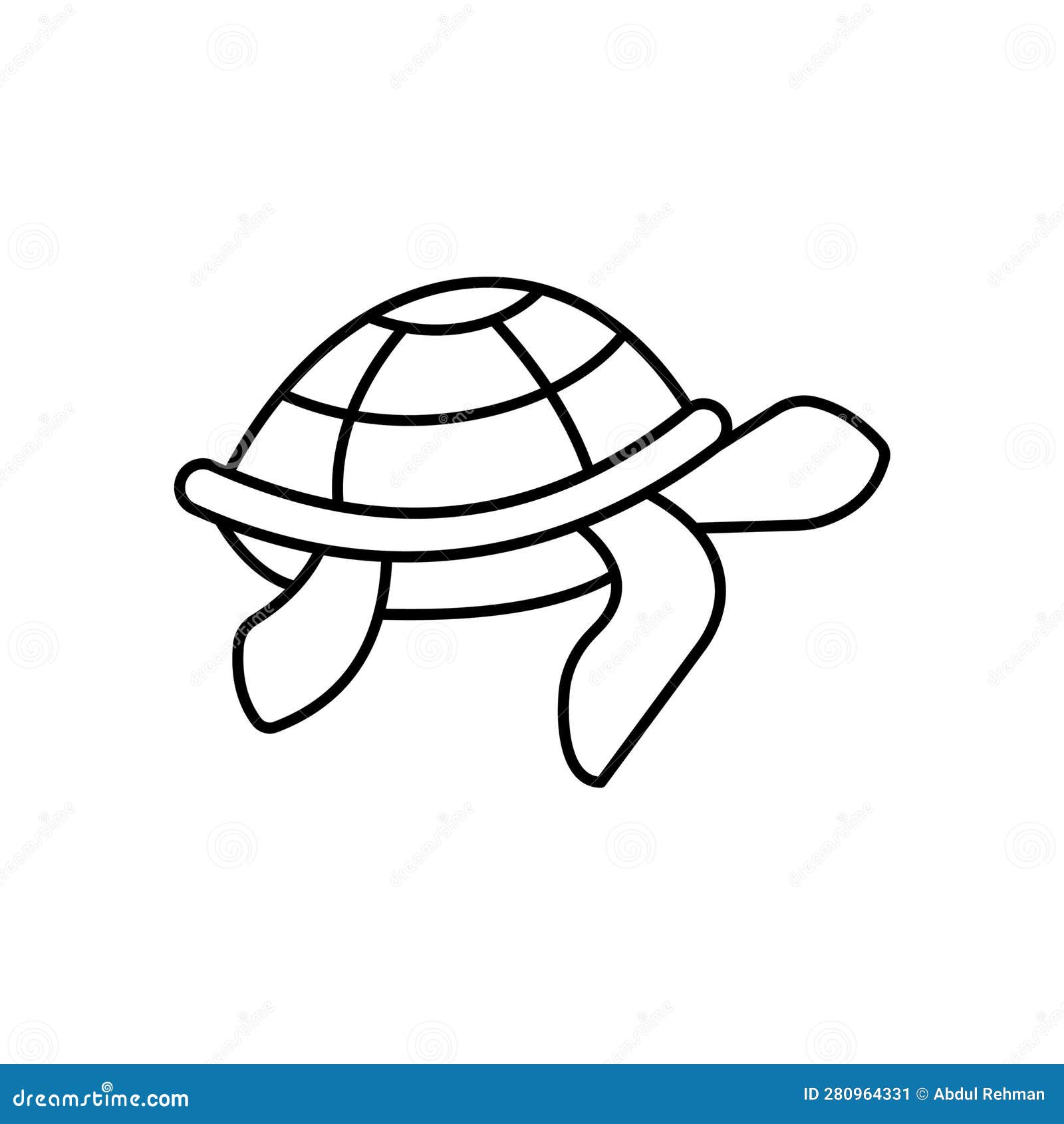 Turtle Outline Vector Icon that Can Easily Edit or Modify. Stock Vector ...