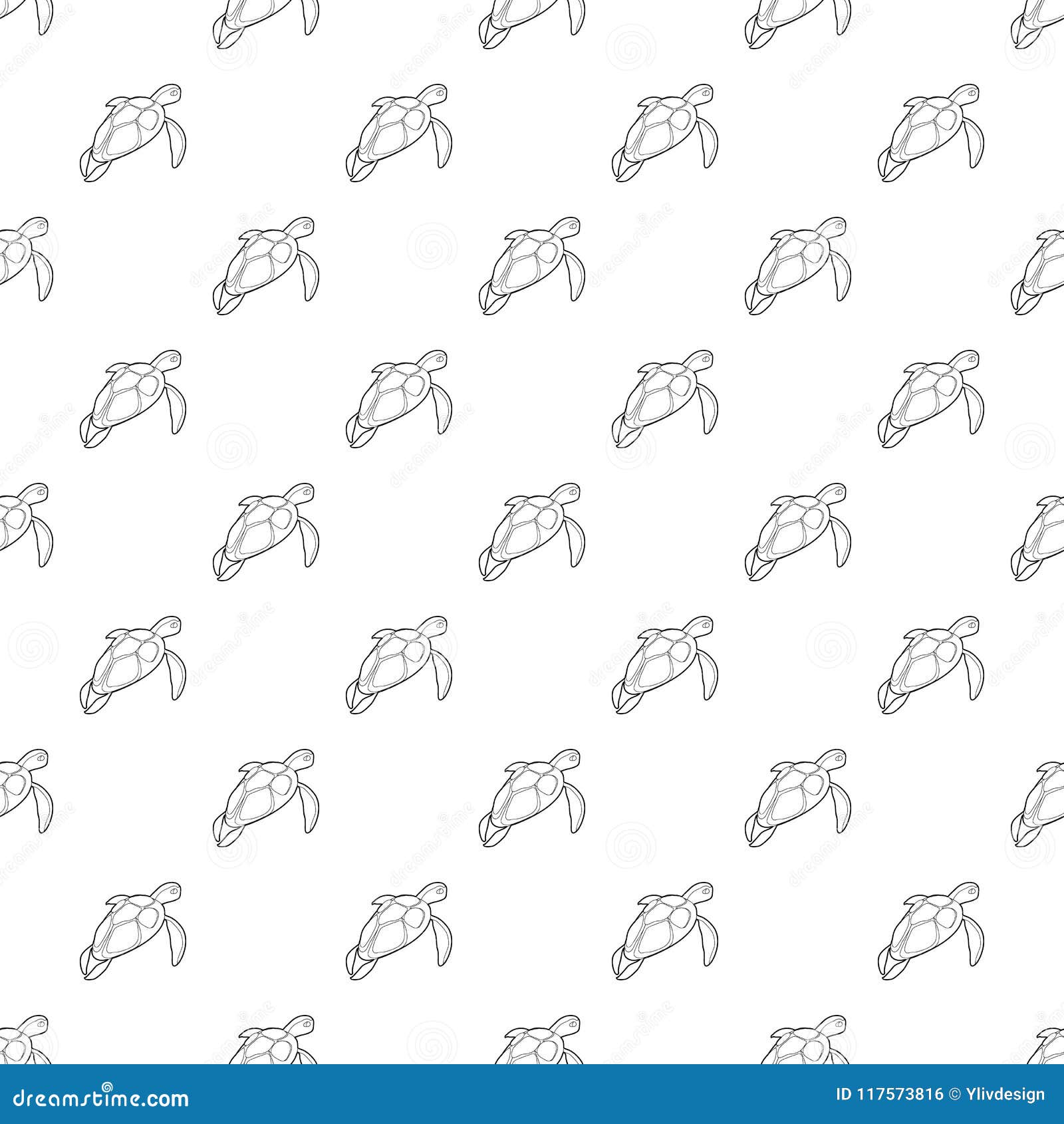 Turtle Pattern Vector Seamless Stock Vector - Illustration of animal ...