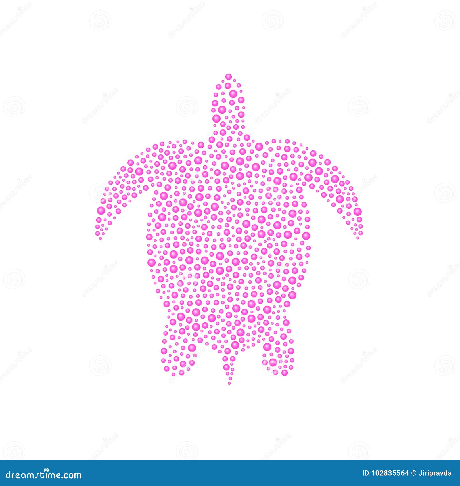 Turtle in pink design stock vector. Illustration of balls - 102835564