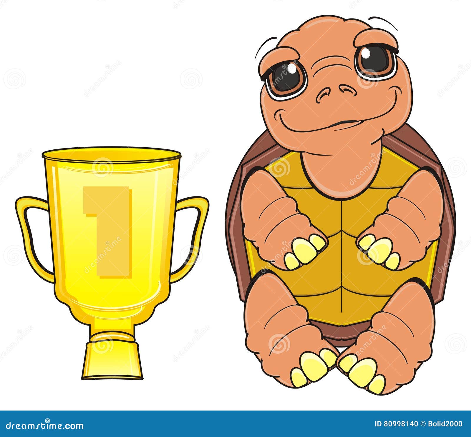 Turtle with prize stock illustration. Illustration of ancient - 80998140