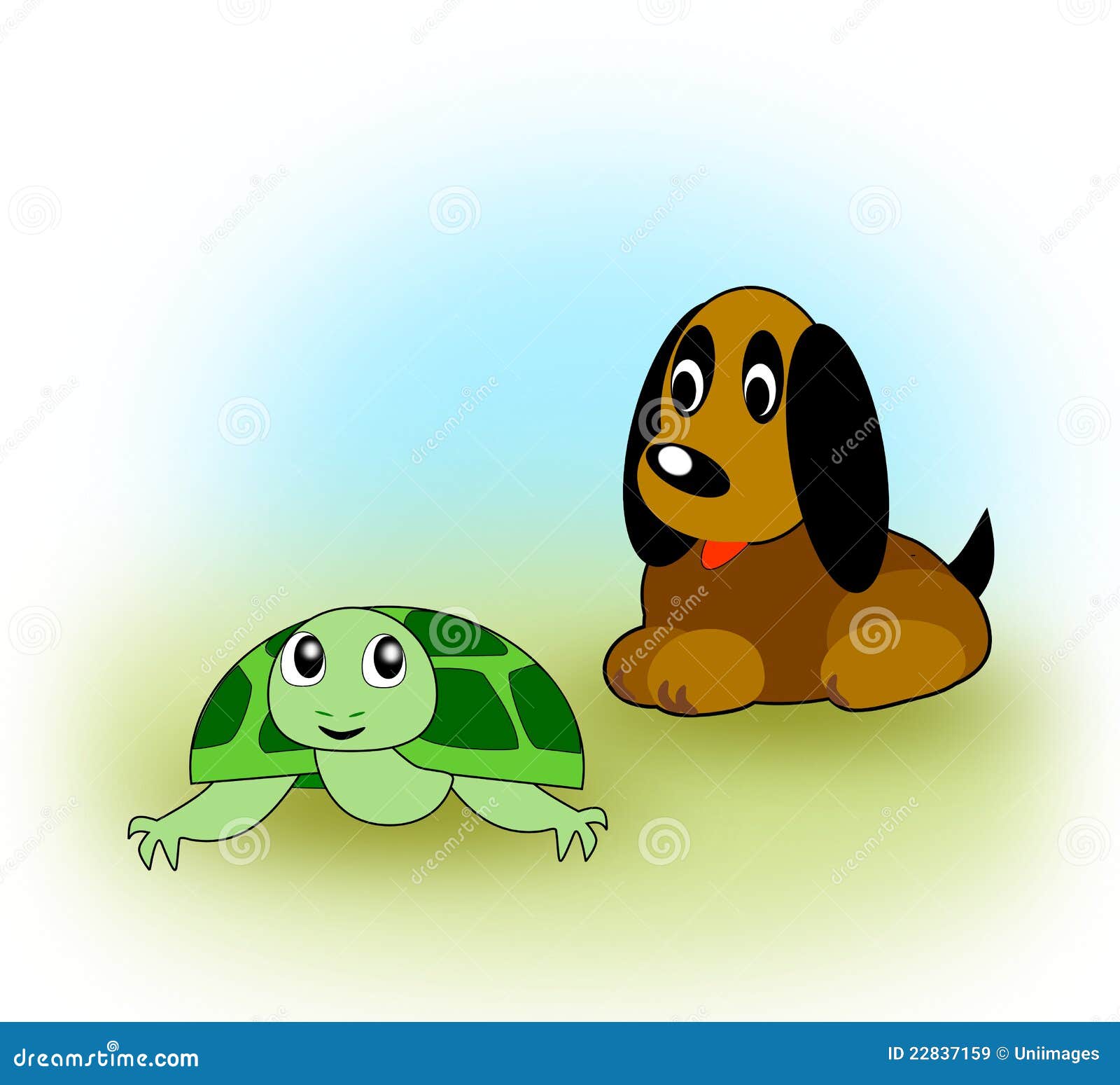 Turtle and Puppy stock illustration. Illustration of carapace - 22837159