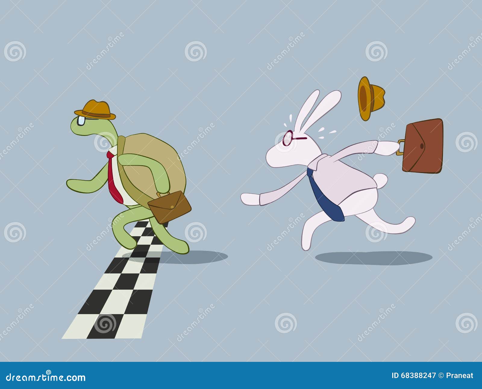 Turtle and Rabbit Business Racing Stock Vector - Illustration of ...