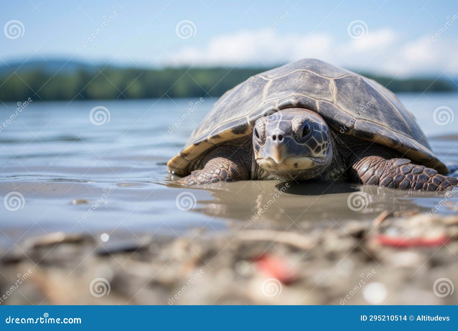 Turtle Retreating into Its Shell Stock Illustration - Illustration of ...