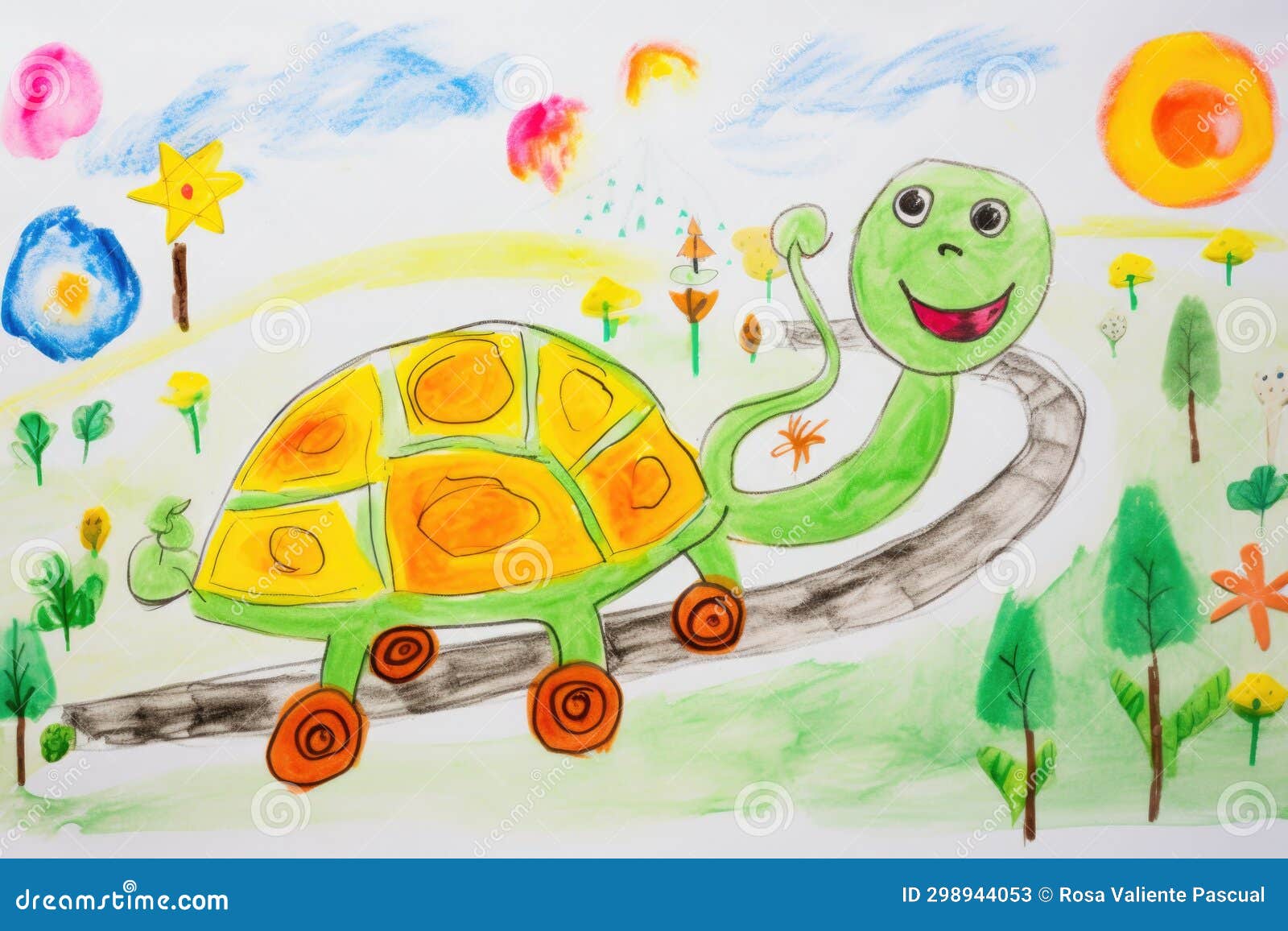 Turtle running drawing stock illustration. Illustration of graphic ...