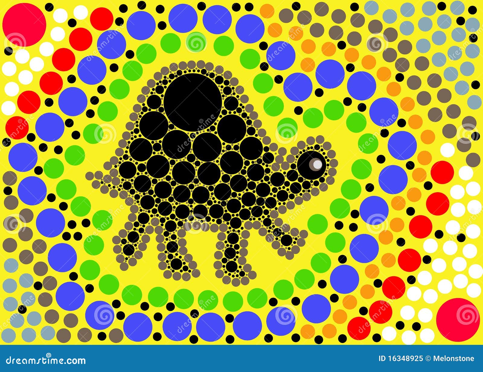 The Turtles Journey Dot Art Stock Illustration - Illustration of tribal ...