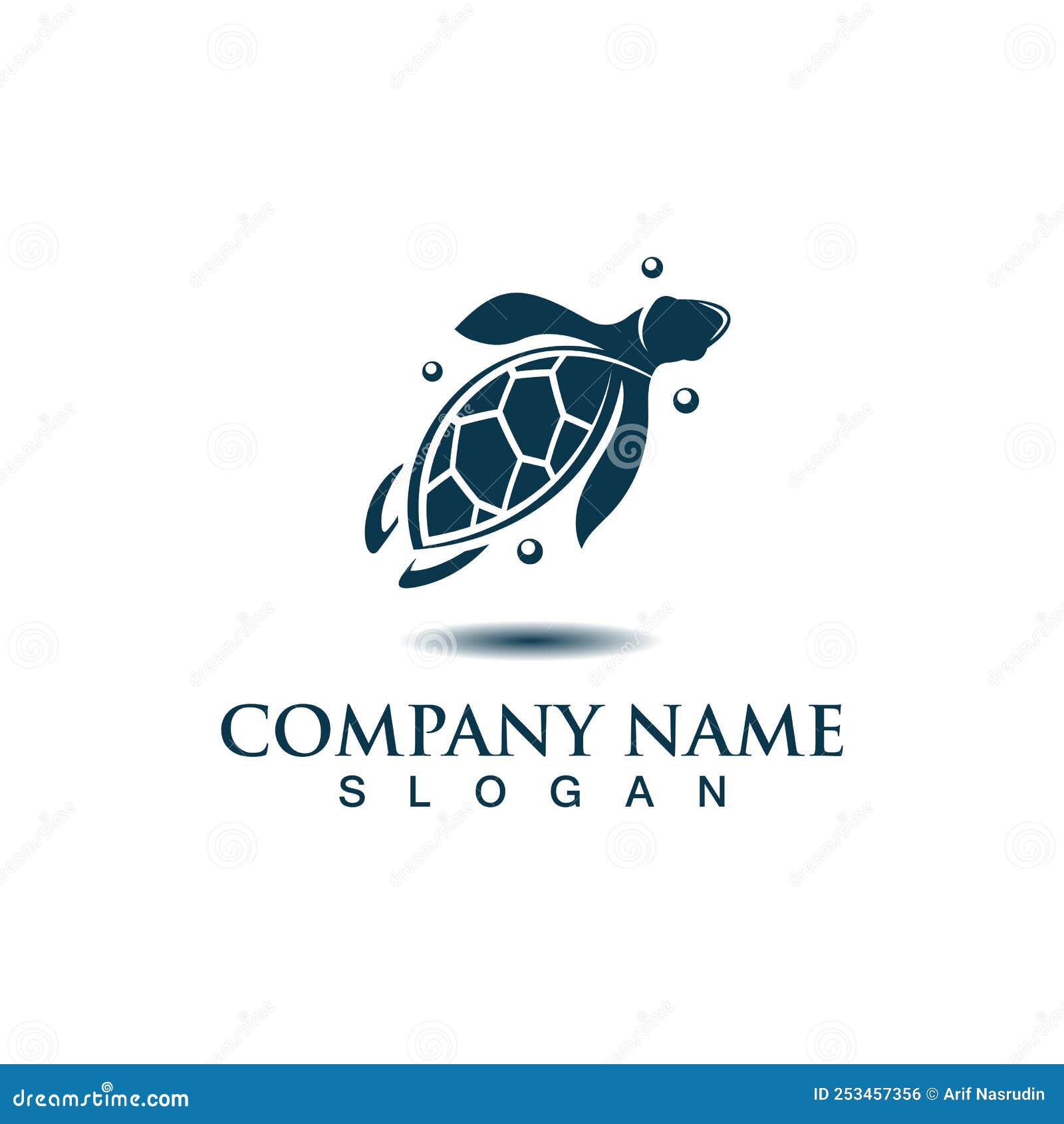 Turtle Sea Logo Image Design Template Animal Vector Stock Illustration ...