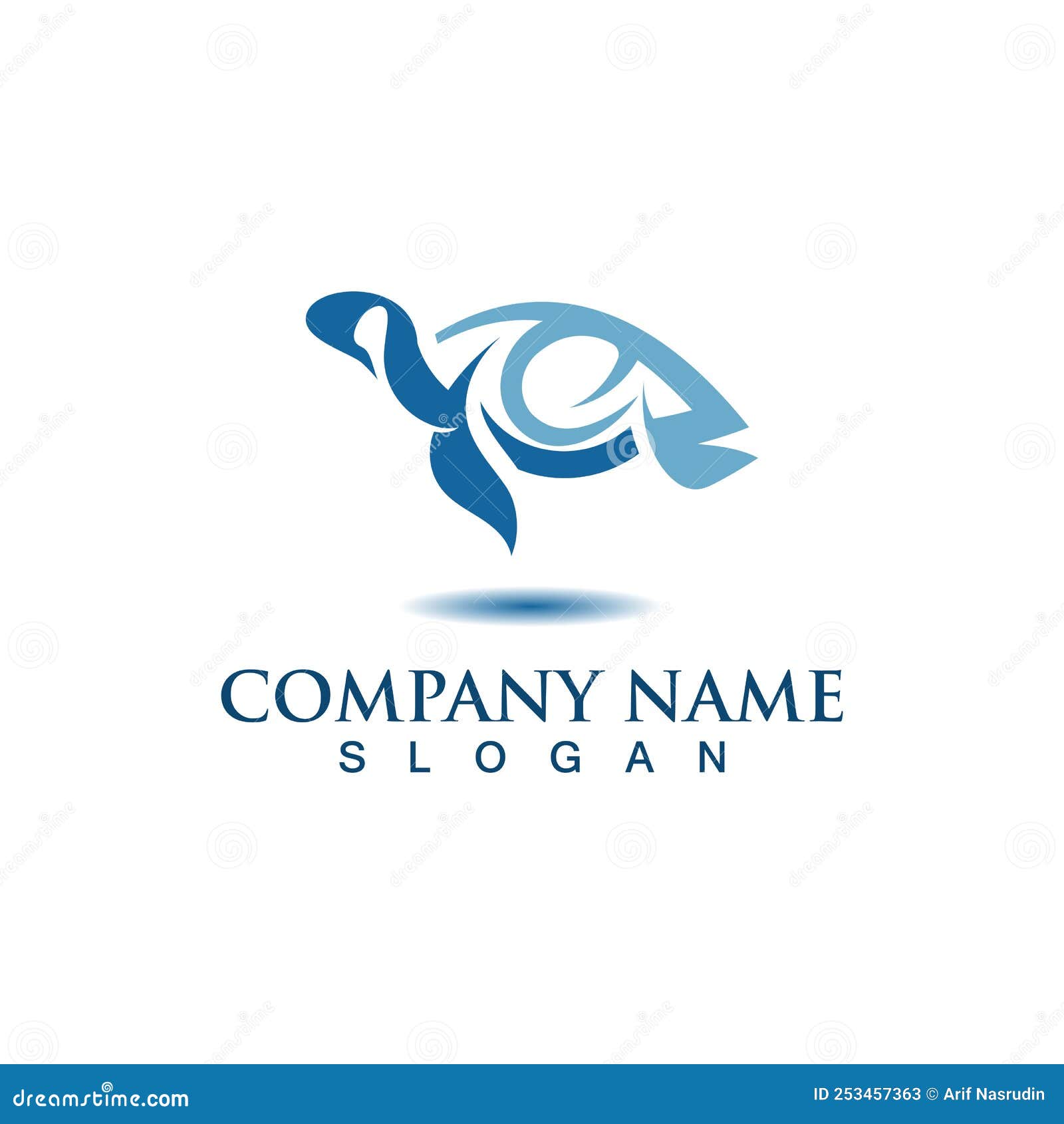 Turtle Sea Logo Image Design Template Animal Vector Stock Illustration ...