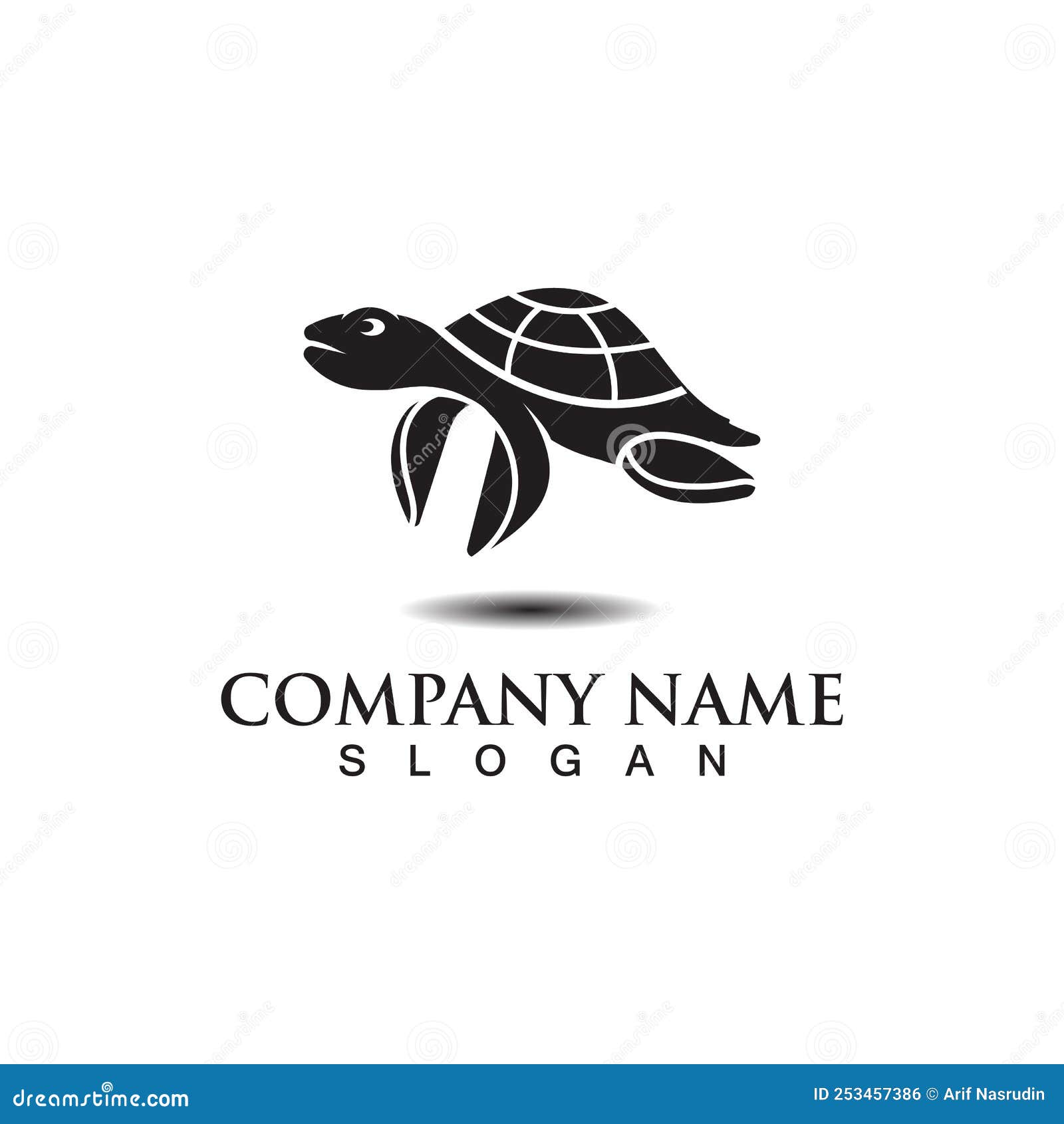 Turtle Sea Logo Image Design Template Animal Vector Stock Illustration ...