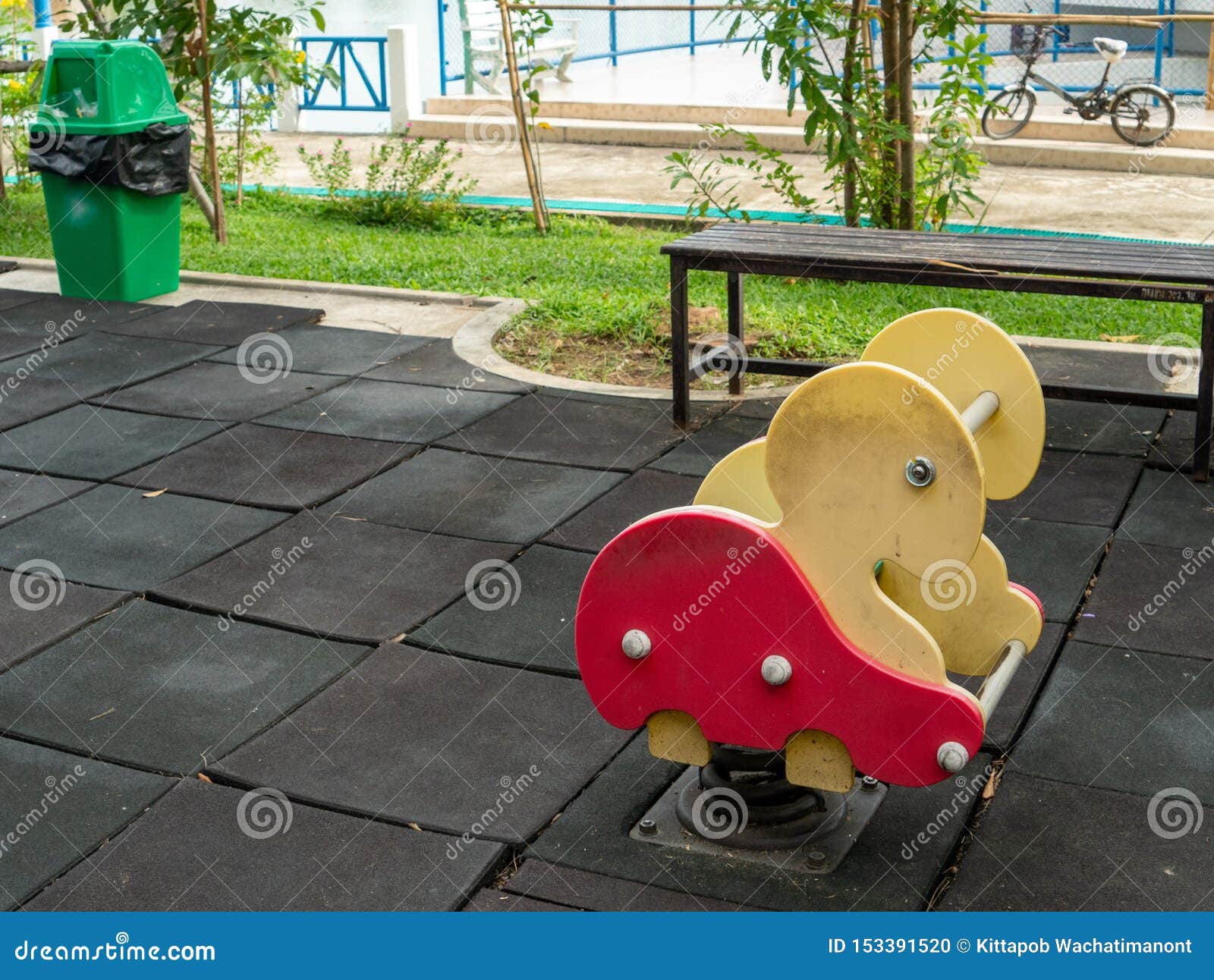 A Rocking Turtle At A Playground In Harrison Springs Royalty-Free Stock ...