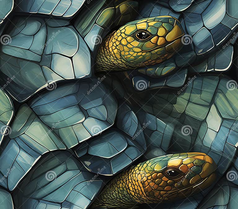 Turtle Shell , Fabric Pattern, Seamless Pattern. Stock Illustration ...