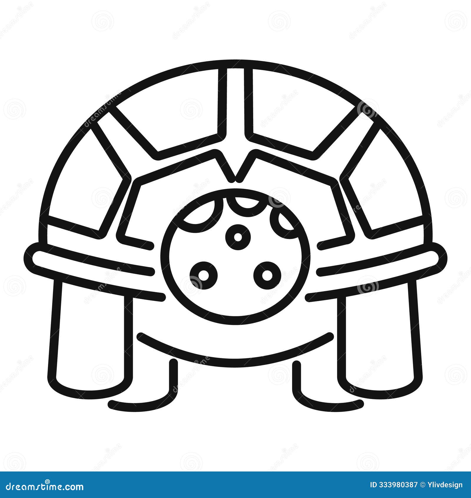 Turtle Shell Showing Its Beautiful Natural Pattern Icon Vector Outline ...