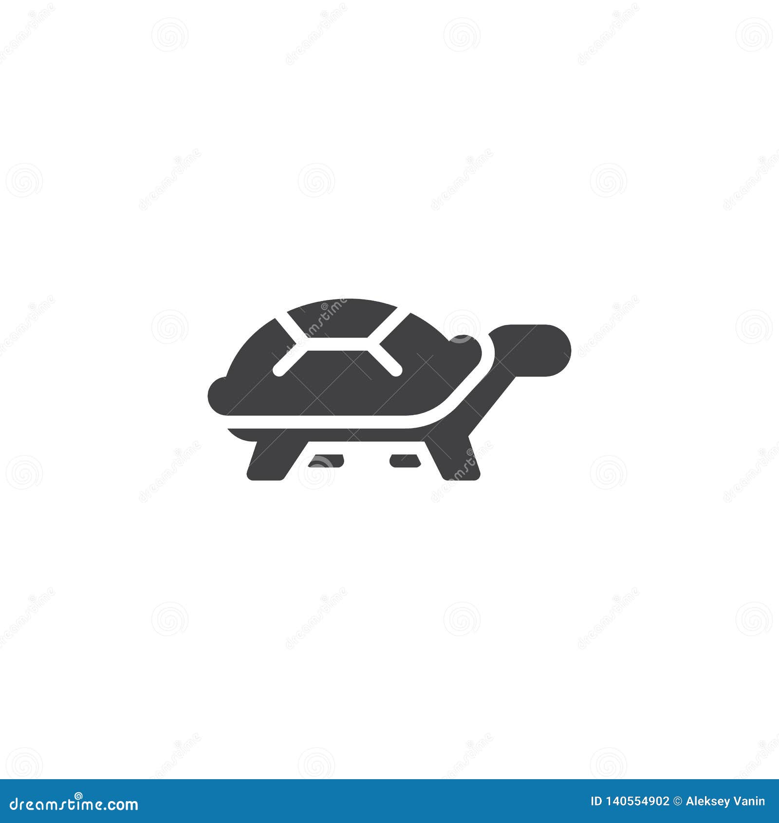 Turtle Side View Vector Icon Stock Vector - Illustration of flat ...