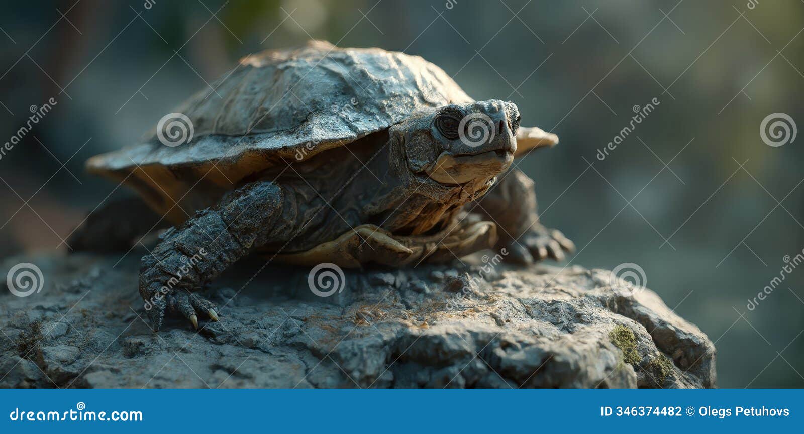 A Turtle Sitting In Front Of A Laptop, Wearing Glasses, With A Plain ...